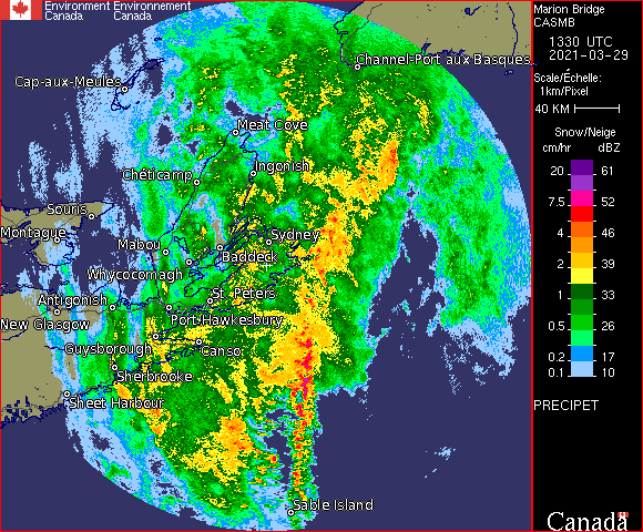 Marion Bridge (Sydney), Nova Scotia Radar :: MarineWeather.net